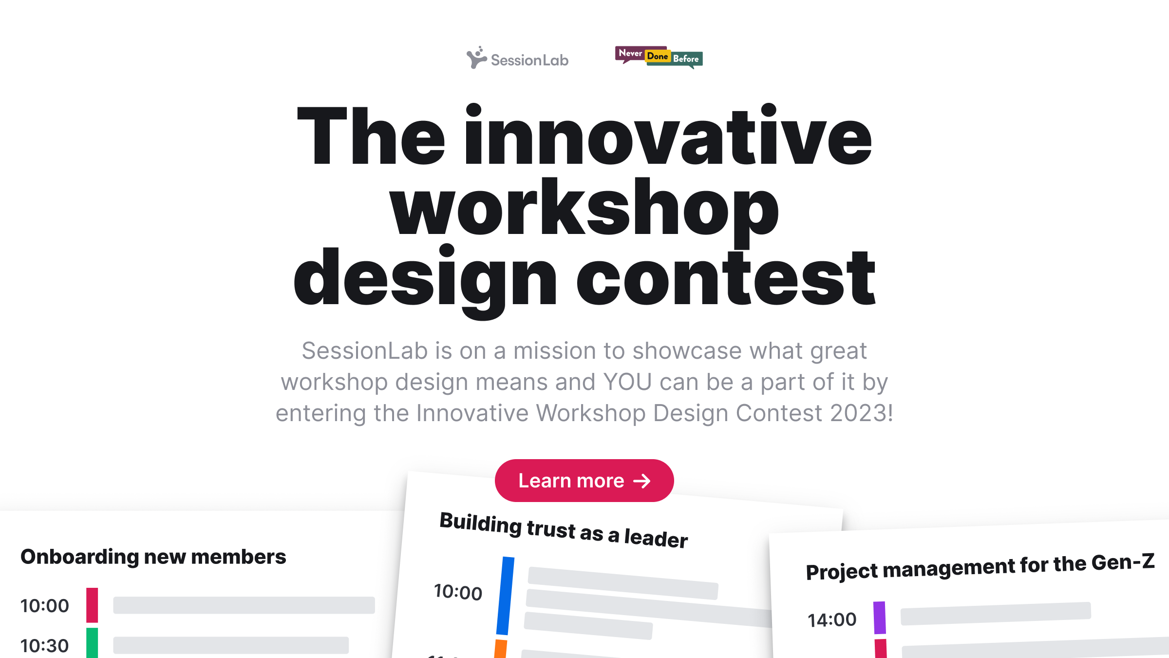The Innovative Workshop Design Contest | SessionLab