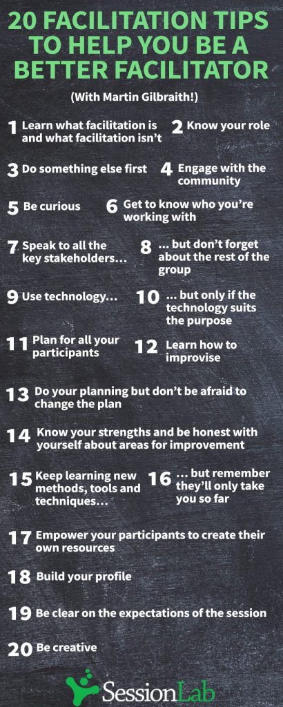 We Facilitate: 20 facilitation tips to help you be a better facilitator | SessionLab