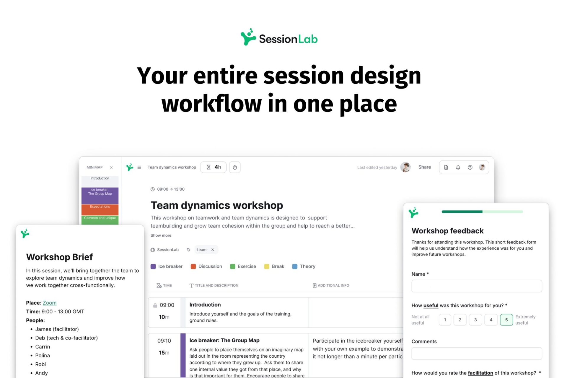 Building a complete session design workflow in SessionLab | SessionLab